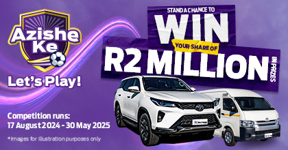 Stand a chance to win your share of R2 Million with Azishe Ke Lets Play!